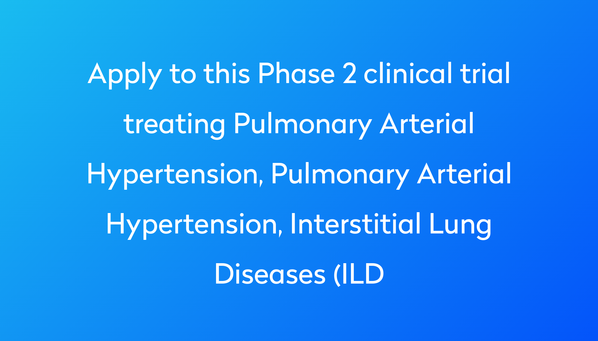 Inhaled Treprostinil for Pulmonary Hypertension Clinical Trial 2024 | Power Inhaled Treprostinil for Pulmonary Hypertension Clinical Trial 2024 | Power